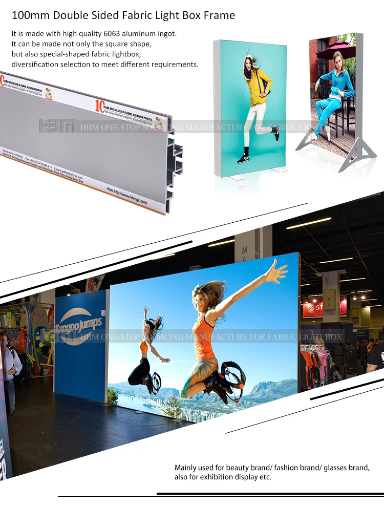 Double Side Light Box Profile - Aluminium Frame LED Light