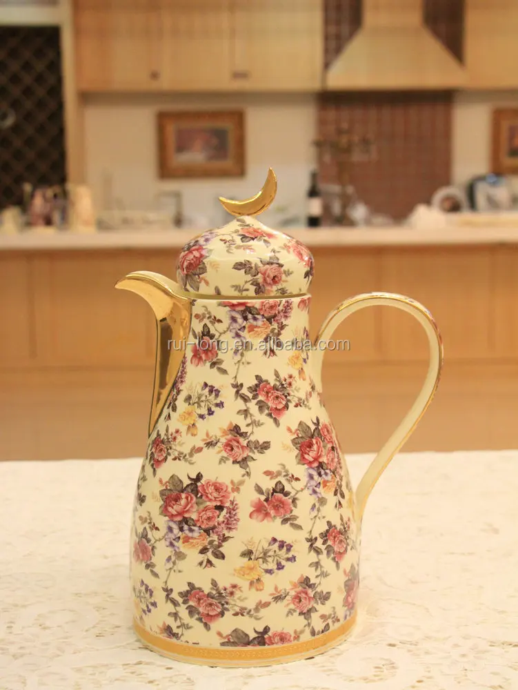 850ml Ceramic Patterned Arabic Vacuum Flask,Vacuum Flask Keeps Drinks ...