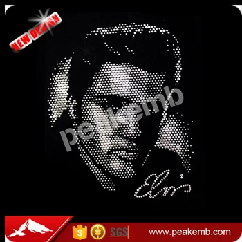 Music Legend Elvis Presley Rhinestone Custom Iron On Transfers - Buy ...