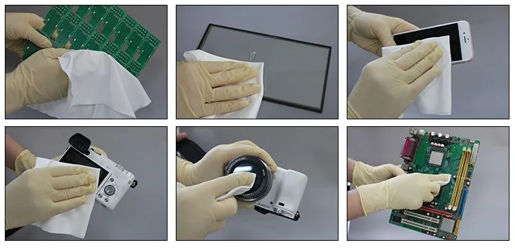 Industrial Antistatic Pcb Lcd Cleaning Cloth Lint Free Polyester ...