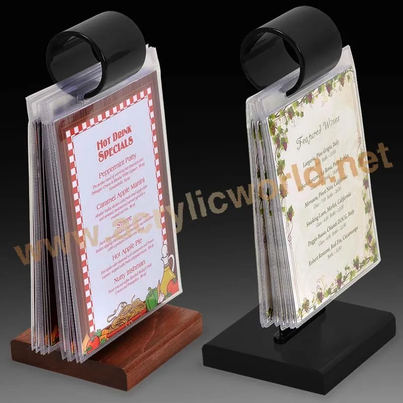 acrylic menu stand plastic menu table tents plastic tabletop sign ...
