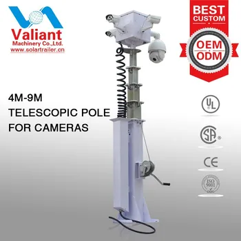 High Quality Q235 Street Pole 6m 8m 10m 12m 20m Telescopic Cctv Camera ...