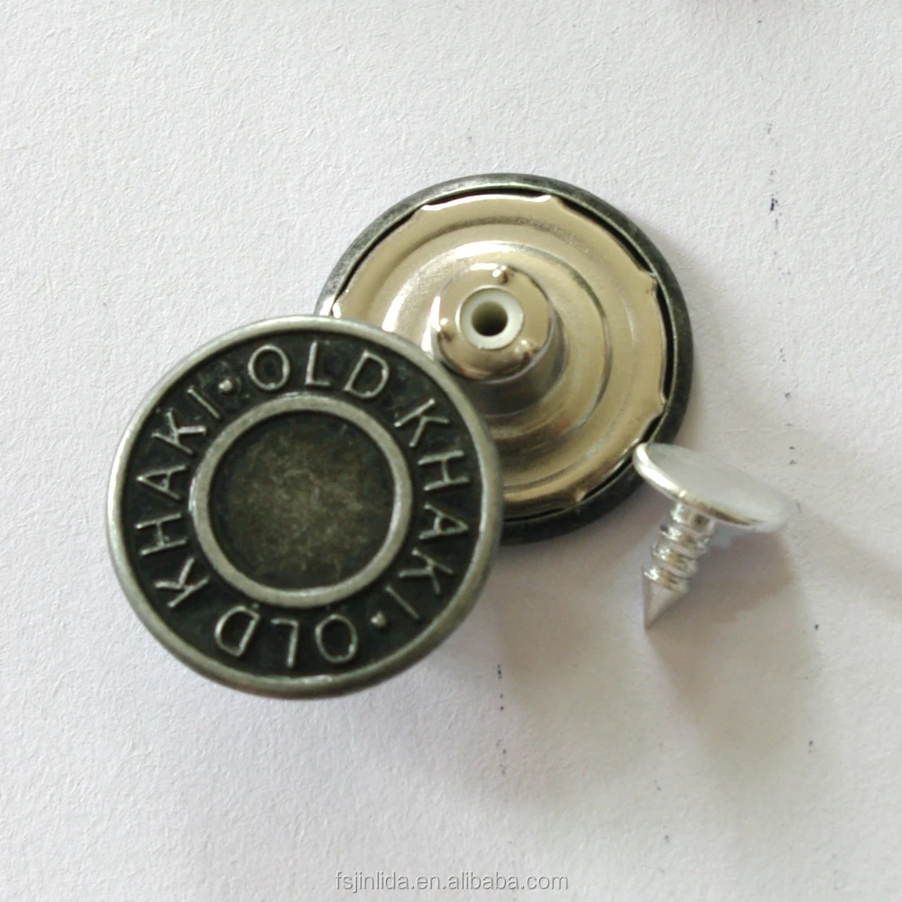 20mm Denim Metal Jeans Shank Button/jeans Button / Oxide Alloy Color ...
