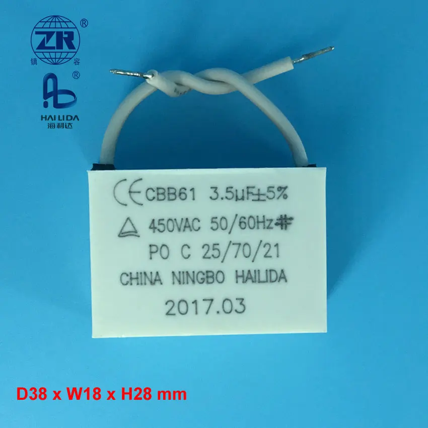 Cqc Capacitor For Ceiling Fan Parts 3 3uf 400v Capacitors - Buy Cqc ...