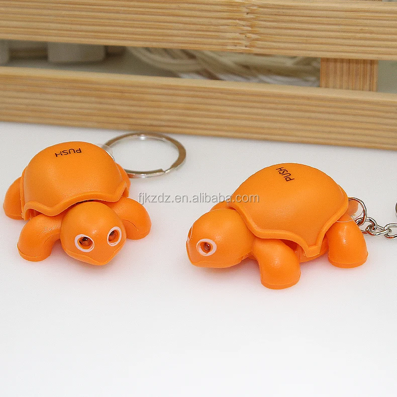 Animal Led Light Keychain Turtle Keychain With Led And Sound Tourtoise ...