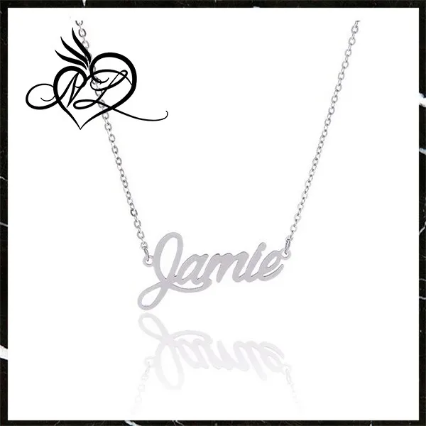 Gold Plated Tiny "emma" Font Name Charm Necklace Monogram Necklace ...