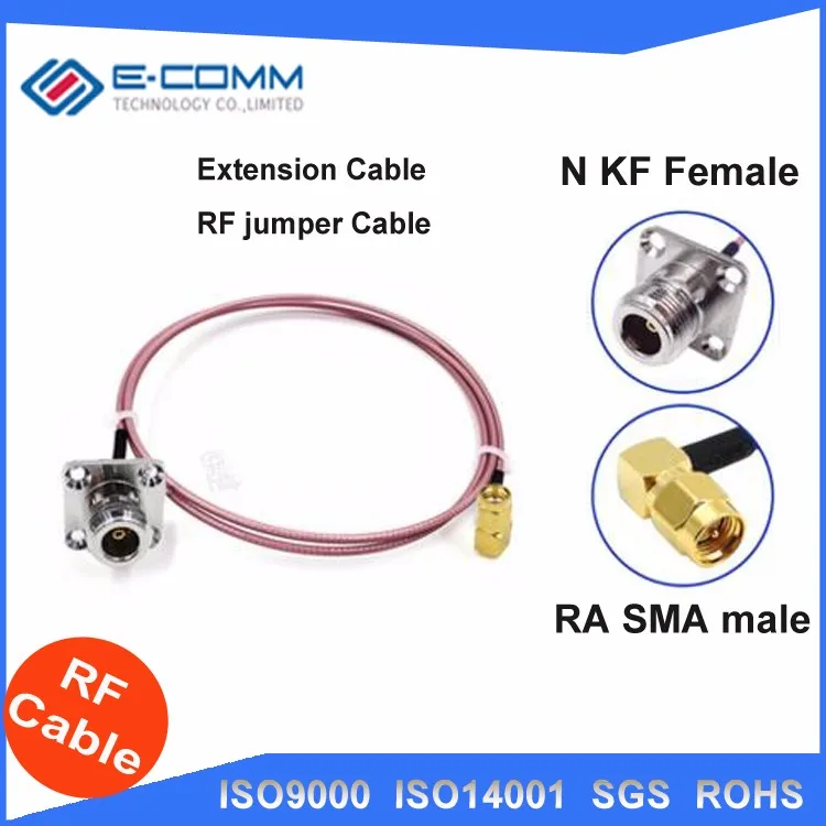Rf Pigtail N Female Panel Mount To Sma Male Ra Semi-rigid Cable Rg402 ...