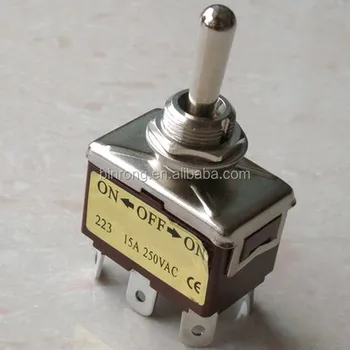 Momentary (on)-off-(on) Toggle Switch 6 Spade Terminal 15a 250vac - Buy ...