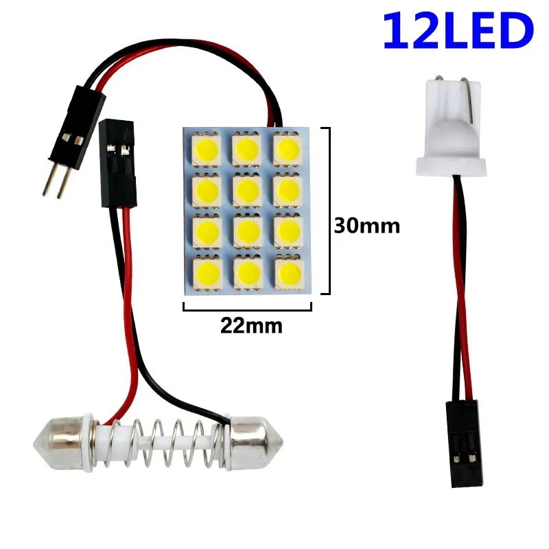 Dome Panel Light PCB 12SMD 5050 LED for Auto Car Top Dome