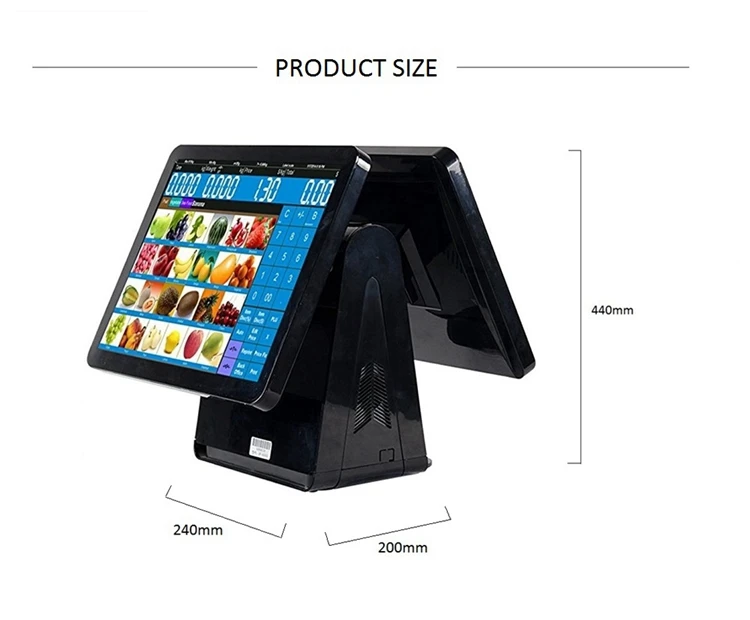 Ap-6000d Touch Screen Pos System Cash Register 15'' Display Lcd Monitor ...