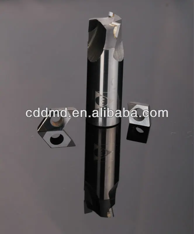 PCD Double Flutes Chamfering Milling Cutter Diamond Milling Cutter End ...