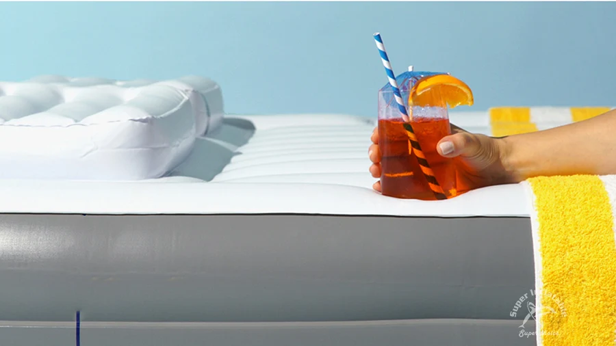 Custom Inflatable Lounge Luxury Swimming Pool Float Bed - Buy Pool ...