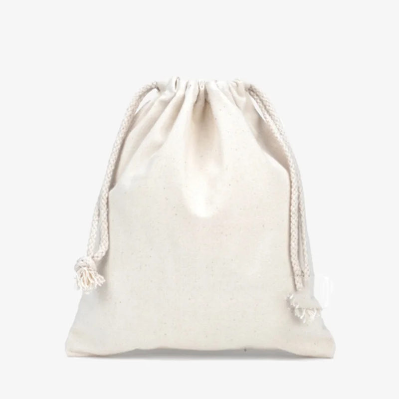 High Class Cotton Cloth Small Fabric Drawstring Bag With Ce Certificate ...