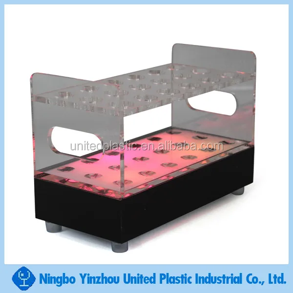 Acrylic Shot Glass Serving Tray With Led Lighting Bottom - Buy Acrylic ...