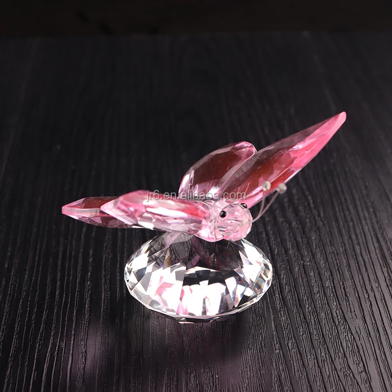Pink Glass Butterfly Figurines - Perfect for Weddings & Home