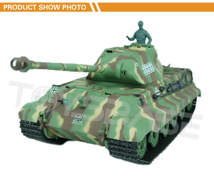 3888-1 RC Tank Tiger Tank - Control Distance 15M, Scale 1:16