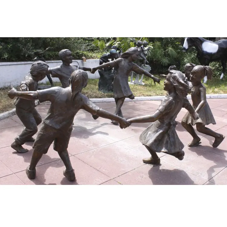 Funny Outdoor Garden Playing Children Statues - Buy Bronze Figures ...