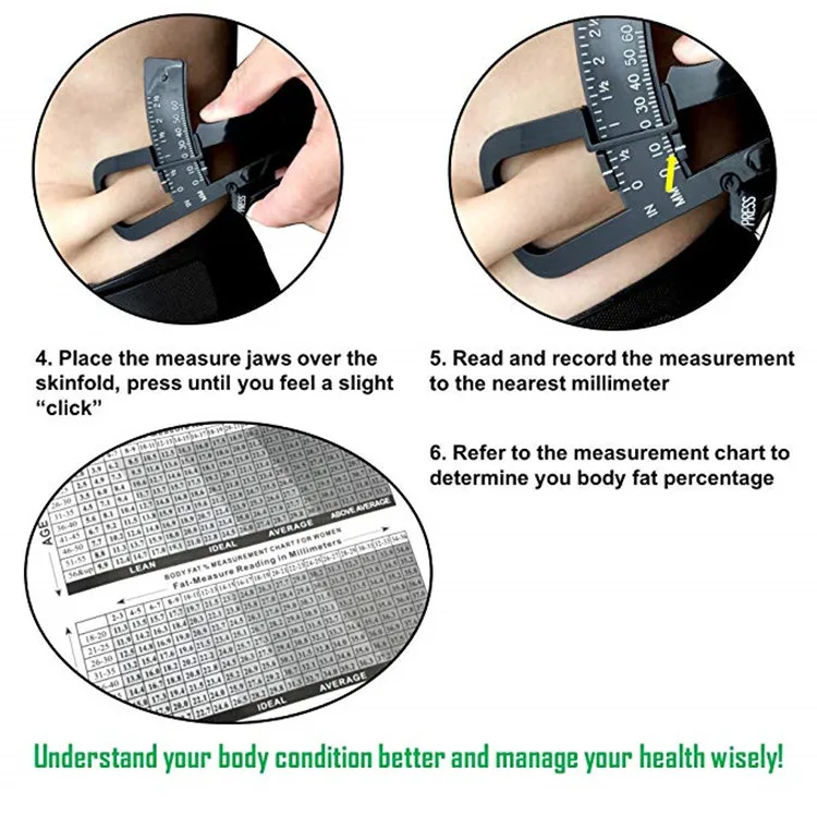 Fashion Items Measurement Tool Personal Body Skinfold Fat Caliper - Buy ...