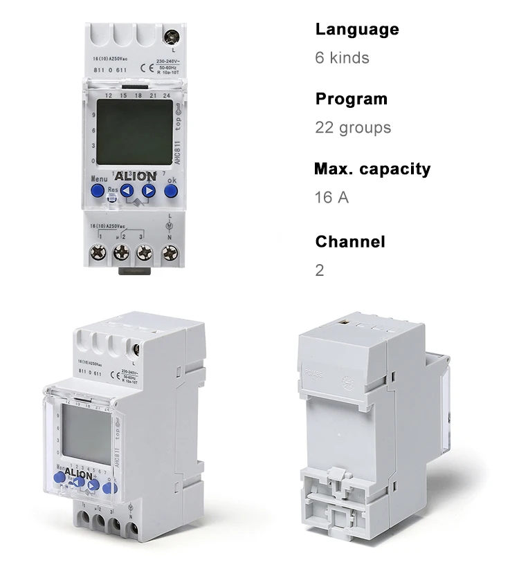 ALION AHC811 Programmable Timer Switch - 220V AC Control