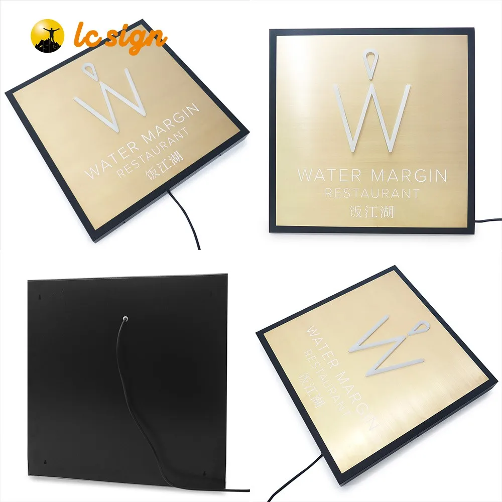 Custom Advertising Stainless Steel Single Sided Light Box 3d Signboard ...