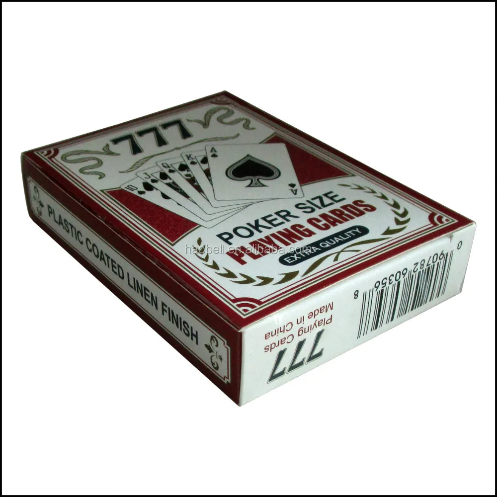 Plastic Coated 777 Paper Poker Playing Cards For Supermarket - Buy ...