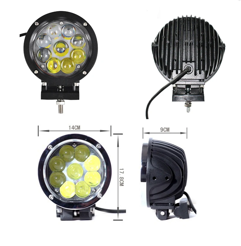 High Quality Waterproof Round 12v 5inch 45w Led Work Light For Car 4x4 ...