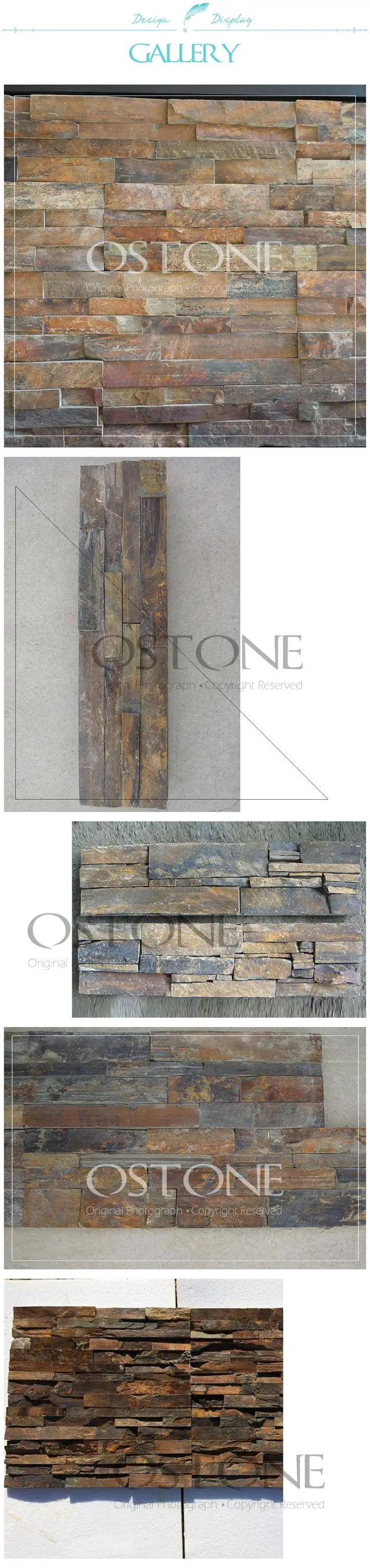 Natural Culture Stone Rust Rough Edge Slate Exterior Wall Stone ...
