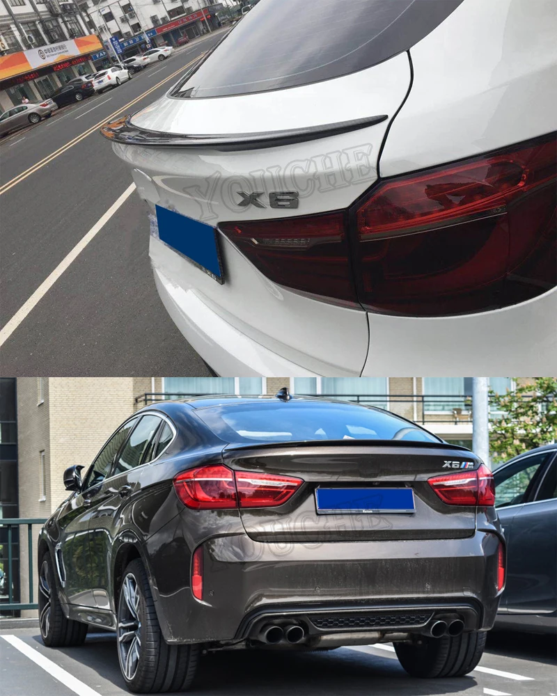 M Performance P Style Carbon Fiber Rear Trunk Spoiler For Bmw X6 F16 ...