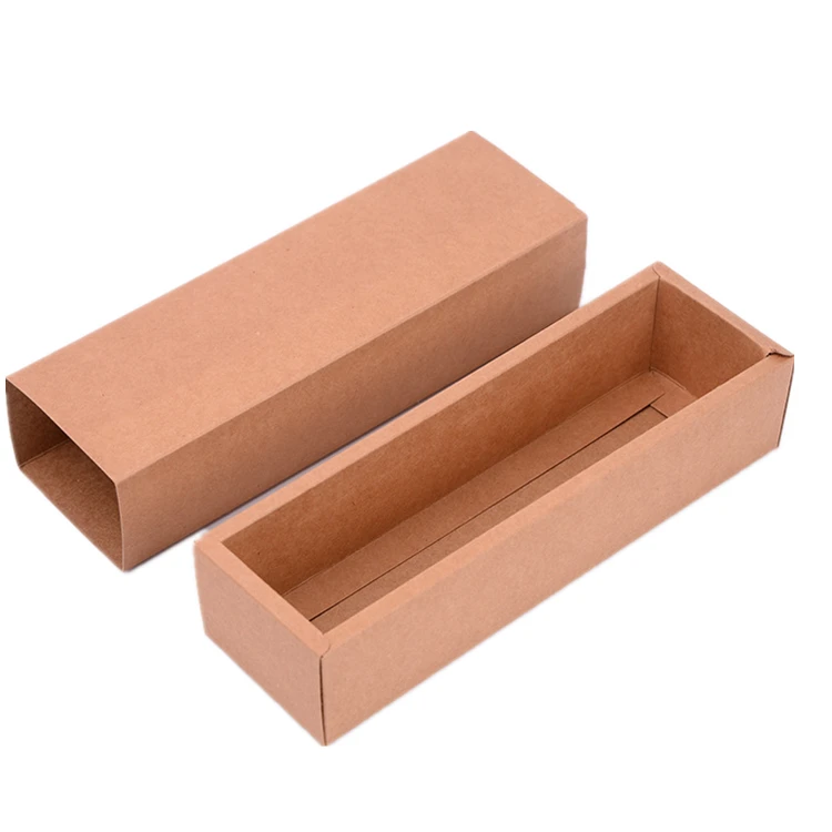 Recycled Small Brown Kraft Paper Drawer Box With Offset Printing Logo ...