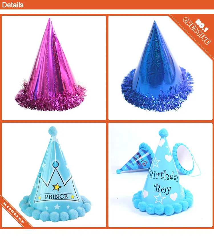 Customize Disposable Party Decorations Supplies Crown Cap Happy ...