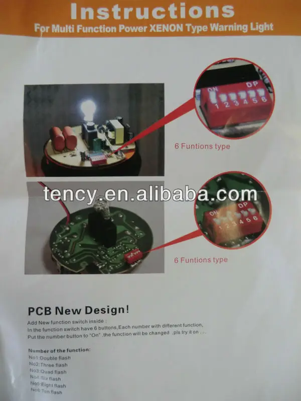 Car Strobe Warning Beacon Light With Metal Cage Protector,Forklift ...