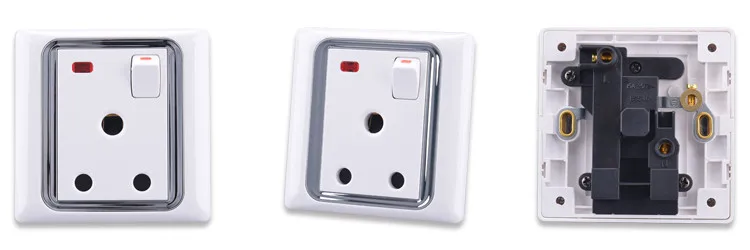 15a Wall Electrical Switch Socket,Simplex Socket Outlet - Buy Simplex ...