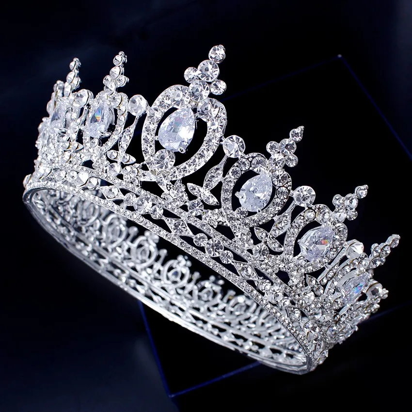 Makeup Products Aaa Rhinestone Full Circle Crown Bridal Wear Luxury ...