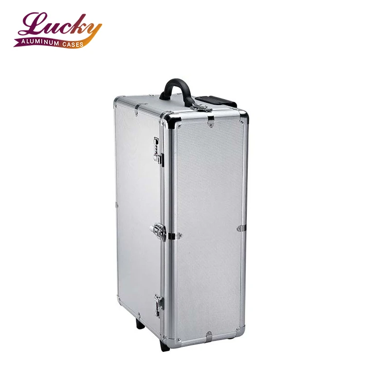 Aluminum Rolling Jewelry Display Carrying Case - 3 Years Warranty