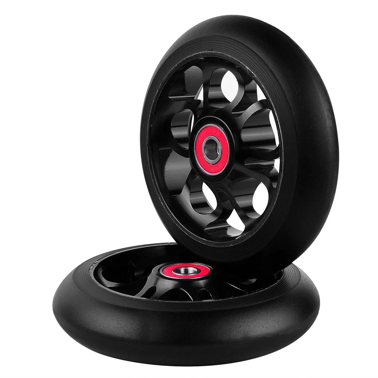 100mm Pro Scooter Wheels Aluminum Oem Round 8mm Included 24mm 608 Abec ...