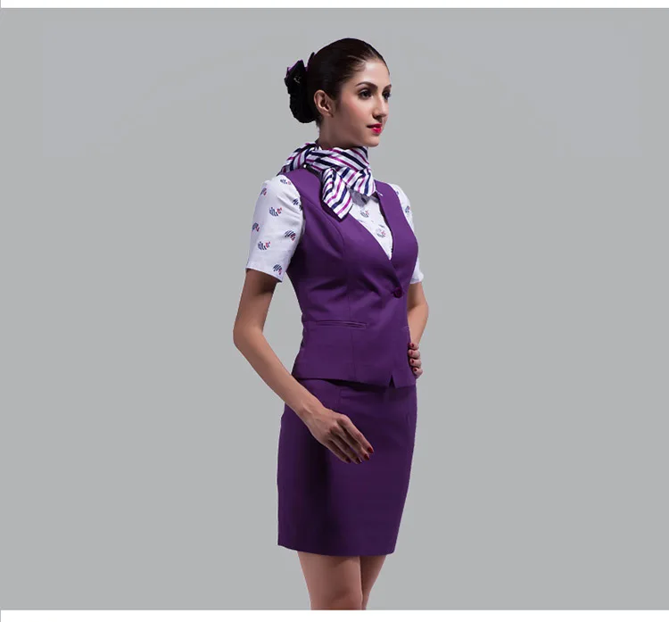 Custom American Airline Stewardess Uniform Design