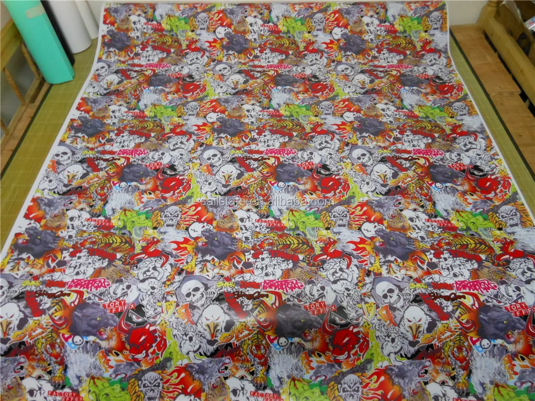 Stickerbomb Cartoons Car Wrap Vinyl Skull Graphic Eagle For Truck ...