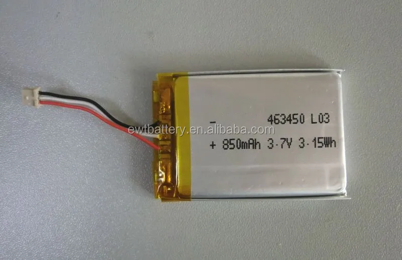 Lp463450 Battery Li-polymer Battery 3.7v 850mah 3.15wh - Buy Lp463450 ...