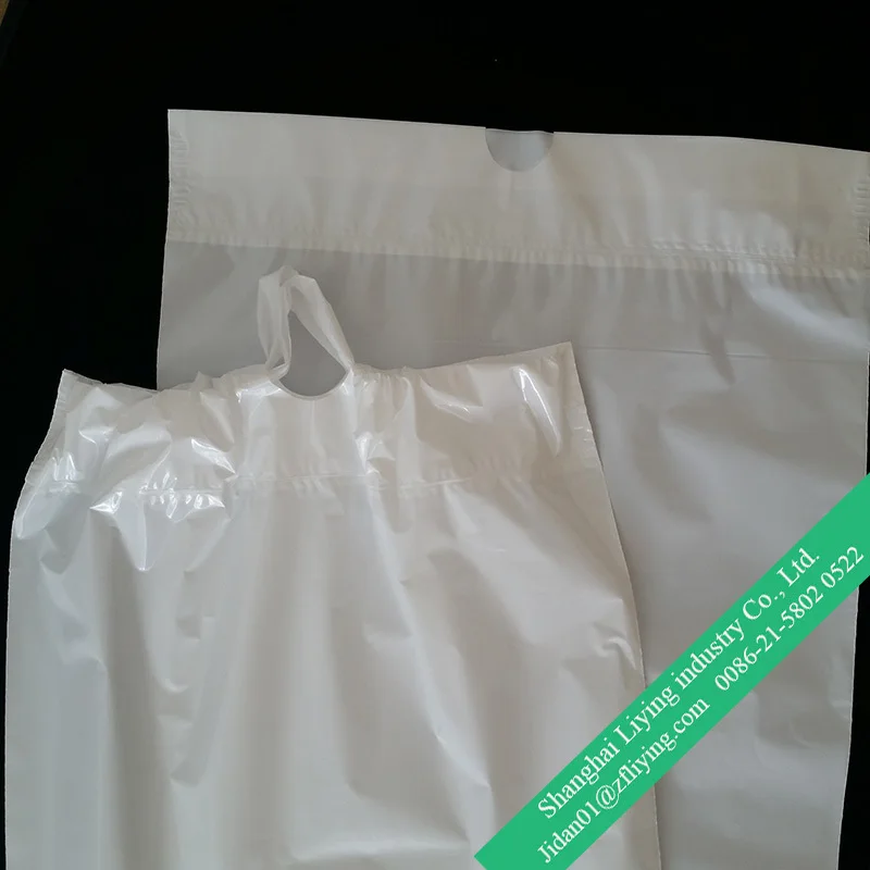 Dry Cleaning Shop Disposable Plastic Laundry Bag Poly Drawstring Bags ...