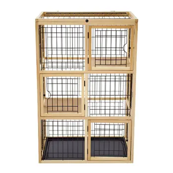 Three Level Of Wooden Cat Cage - Buy Wooden Cat Cage,Cat Cage,Cage For ...