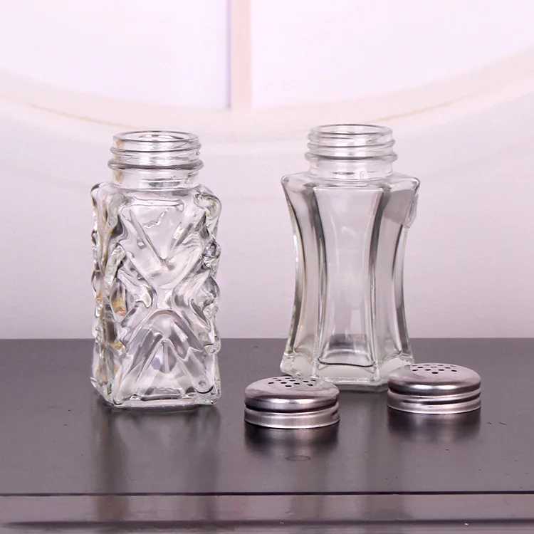 50ml Glass Salt Pepper Shaker Spice Bottles With Metal Cap - Buy Salt ...