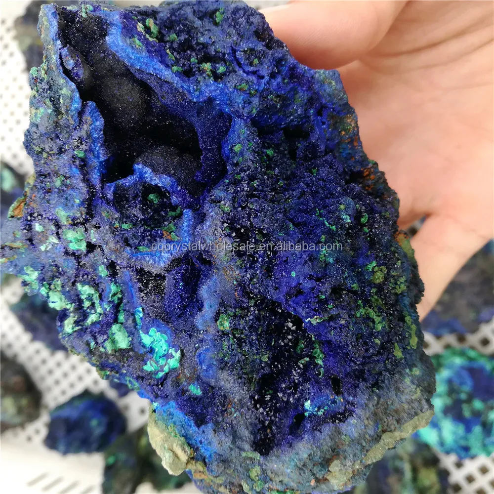 Natural Raw Azurite Chessylite Rough Stone Blue Malachite Mineral ...
