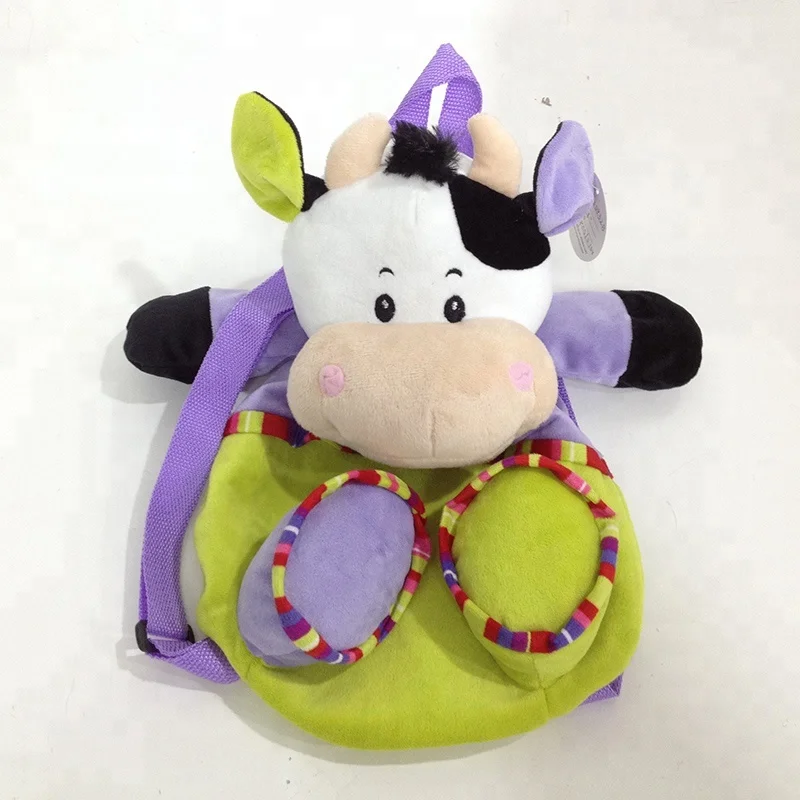 Custom Design Cute Soft Plush Cow Animal Toy Kids Backpacks Bag - Buy ...
