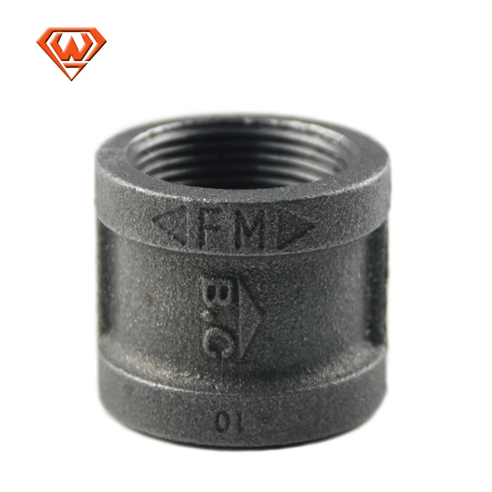 Black Malleable Iron Reducing Pipe Fittings Bsp Pipe Socket - Buy Dn50 ...