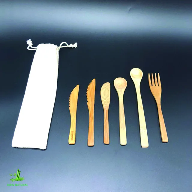 Bamboo Spoon And Fork Set Customized Size Bamboo Cutlery Set Kids ...