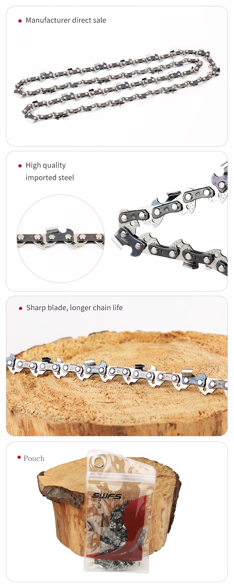 Tree Cutting Tool Chainsaw Chains 36in Full Chisel Chainsaw Spare Parts ...