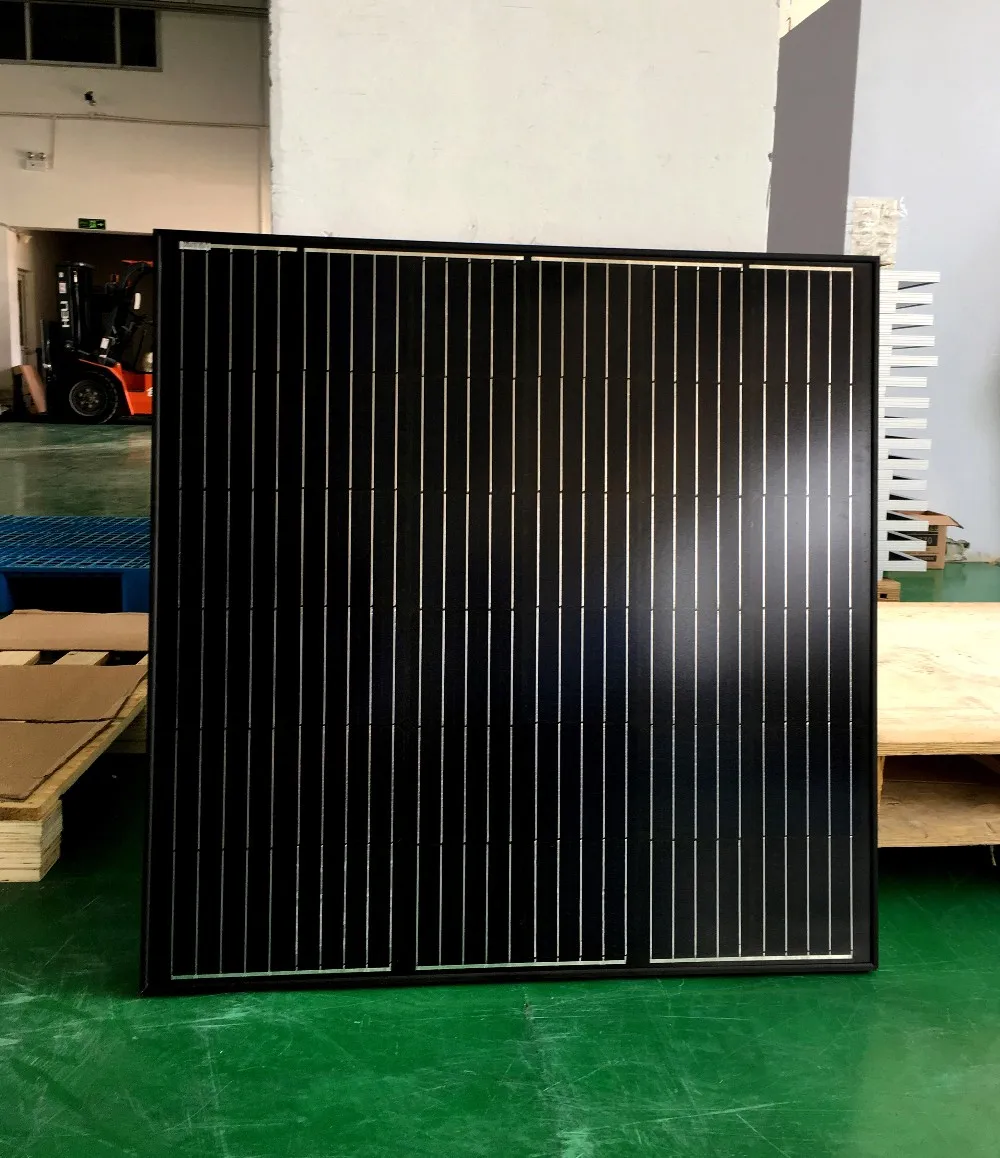 130w 170w 300w Polycarbonate All Black Solar Panel Black - Buy ...