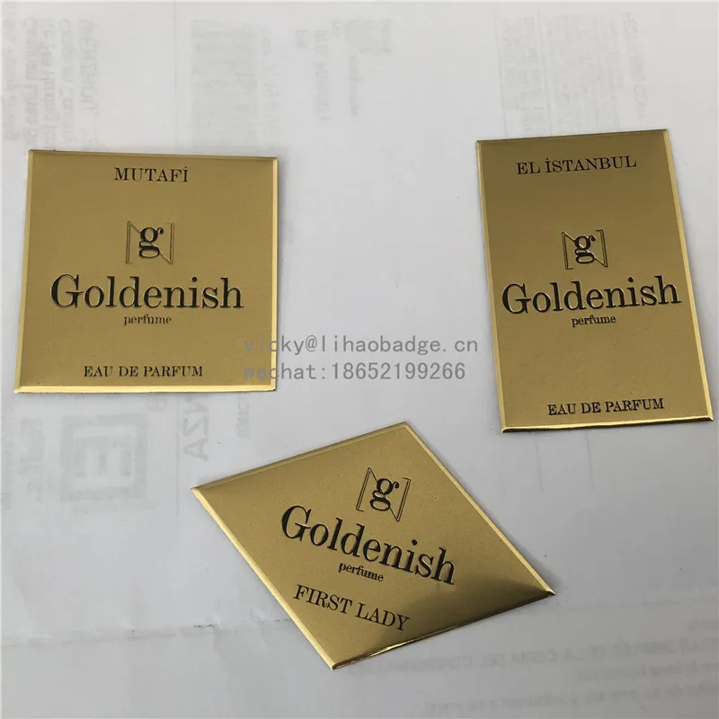 Luxury Matte Gold Perfume Bottle Label Sticker Printing Aluminum Bottle ...