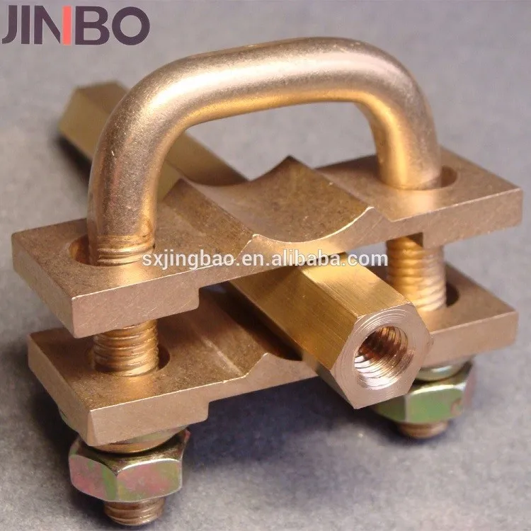 Grounding Earthing Material Copper U Bolt Rod Clamp - Buy Copper U Bolt ...