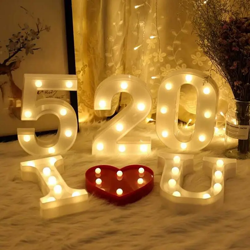 Wholesale Wedding Decor Lights Marquee Letter Led Big Numbers Giant ...